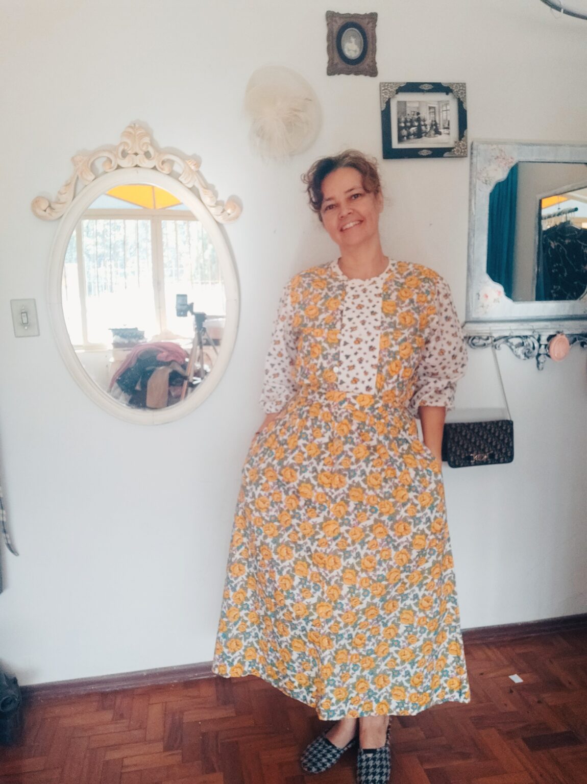 Conjunto Vintage anos 70 Margaridas – Que Chuchu