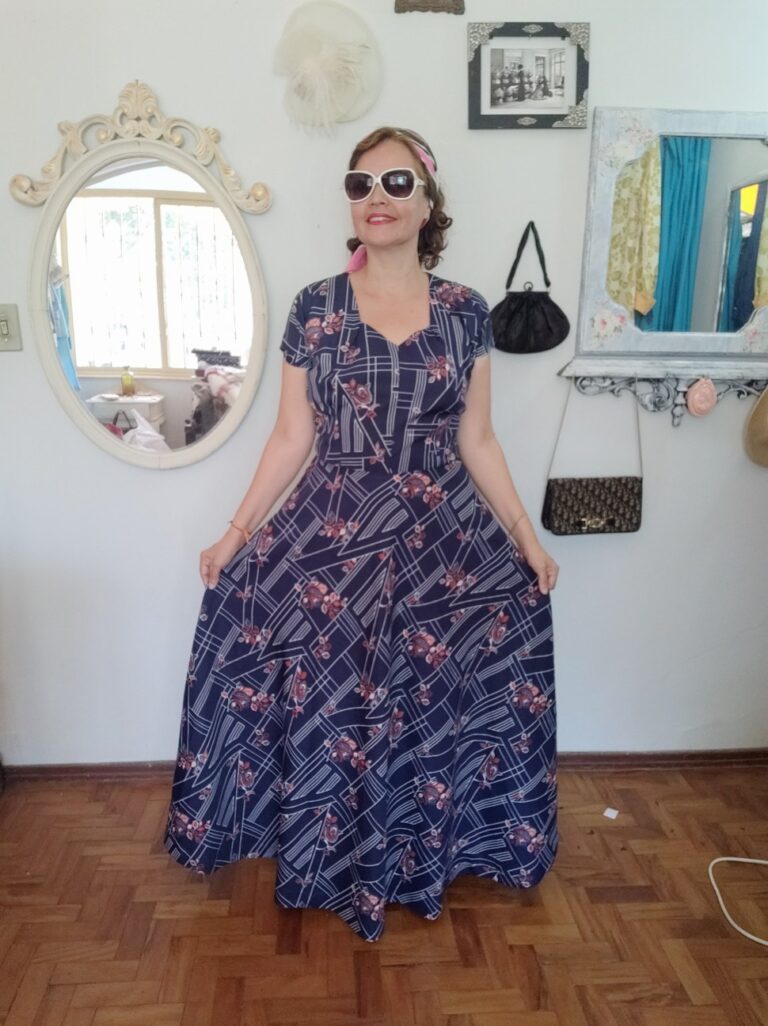 Vestido longo Vintage anos 70 – Que Chuchu